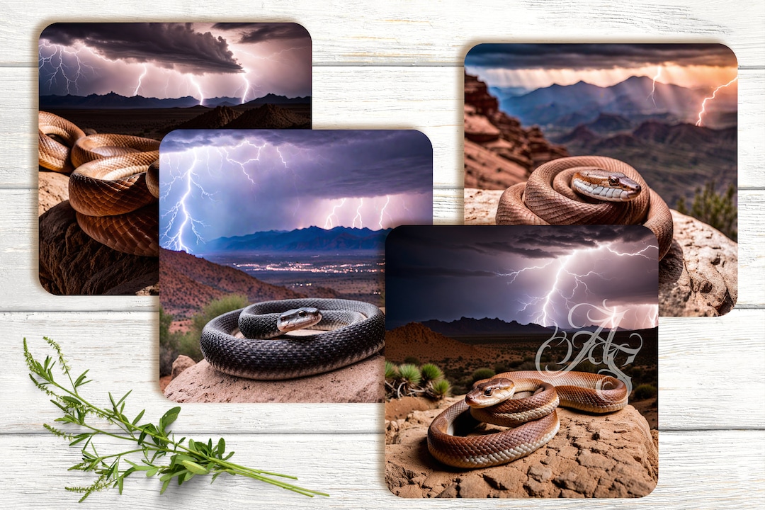 Snake Sublimation Coaster Design Set, Sublimation Coaster PNG, Coaster ...