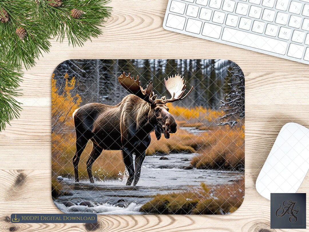 Mouse Pad PNG Moose, Mouse Pad Sublimation, Moose Mouse Pad PNG, Two ...