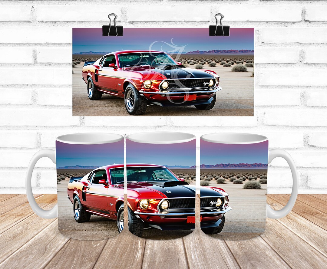 Muscle Car Mug Wrap, Sublimation Mug, Sublimation Mug Wrap PNG, Car ...