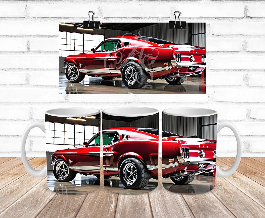 Muscle Car Mug Wrap, Sublimation Mug, Sublimation Mug Wrap PNG, Car ...