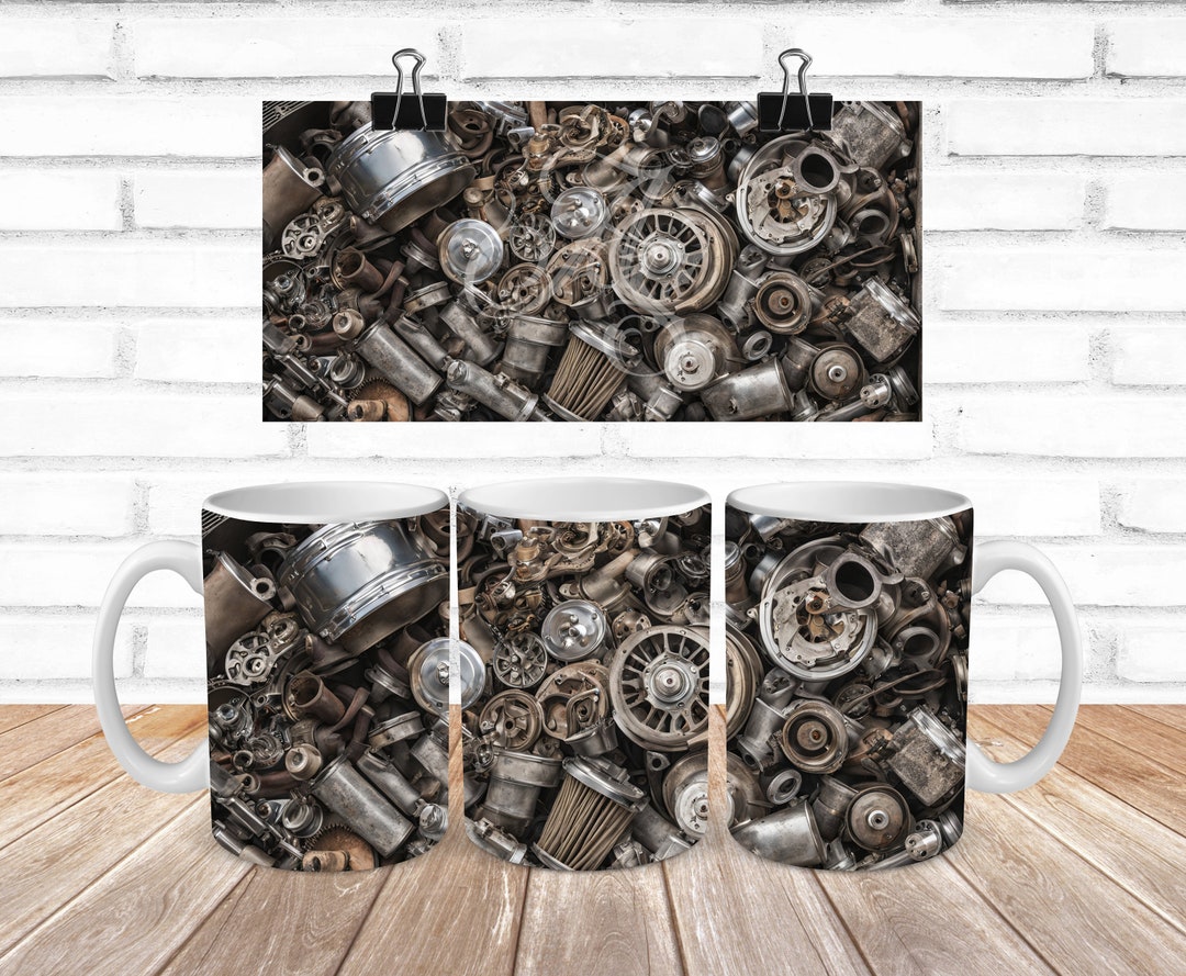 Chrome Engine Sublimation PNG, Gearhead Gift for Mechanics, Mechanic ...
