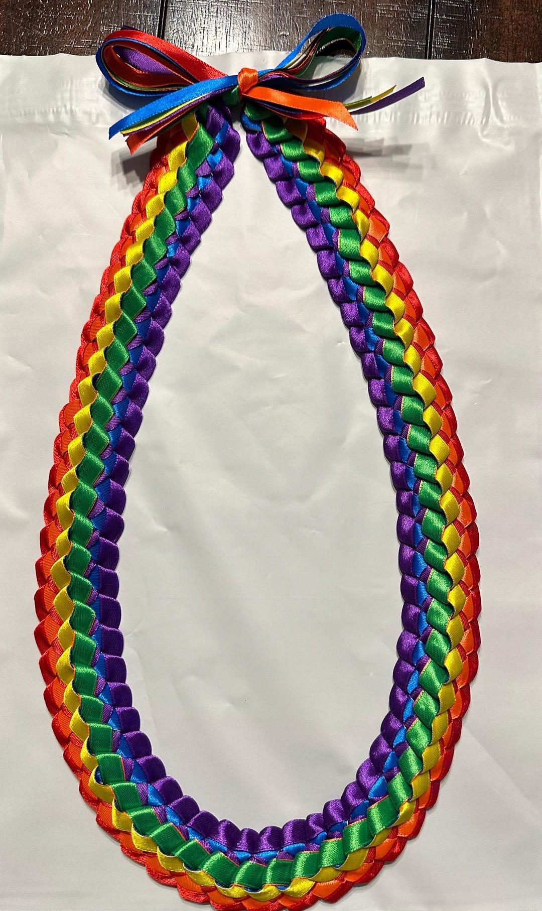 Rainbow Pride Double Braided Graduation Ribbon Lei - Etsy