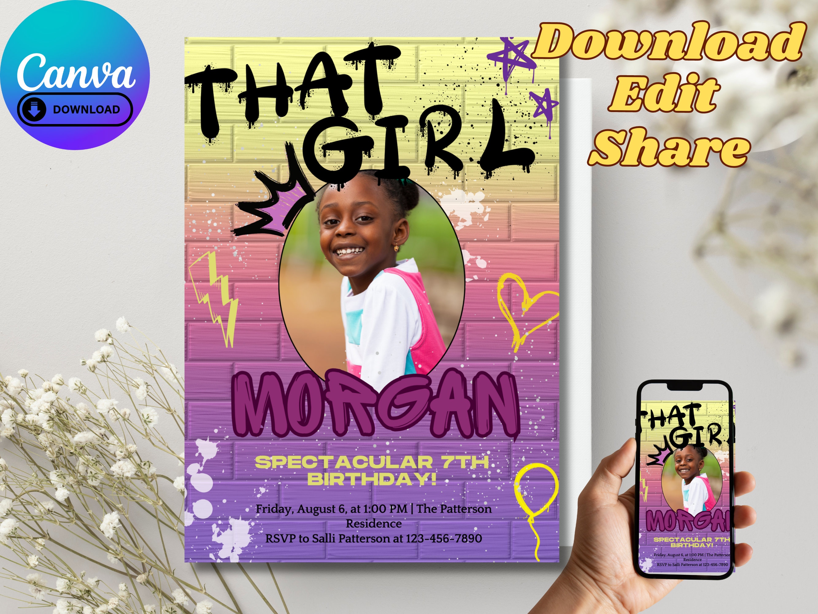 That Girl Lay Lay Birthday Invitation, Digital That Girl Lay Lay ...