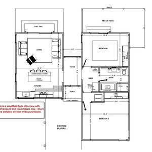 Modern 2 Bedroom Butterfly Roof / Small House Plan | Custom Modern ...