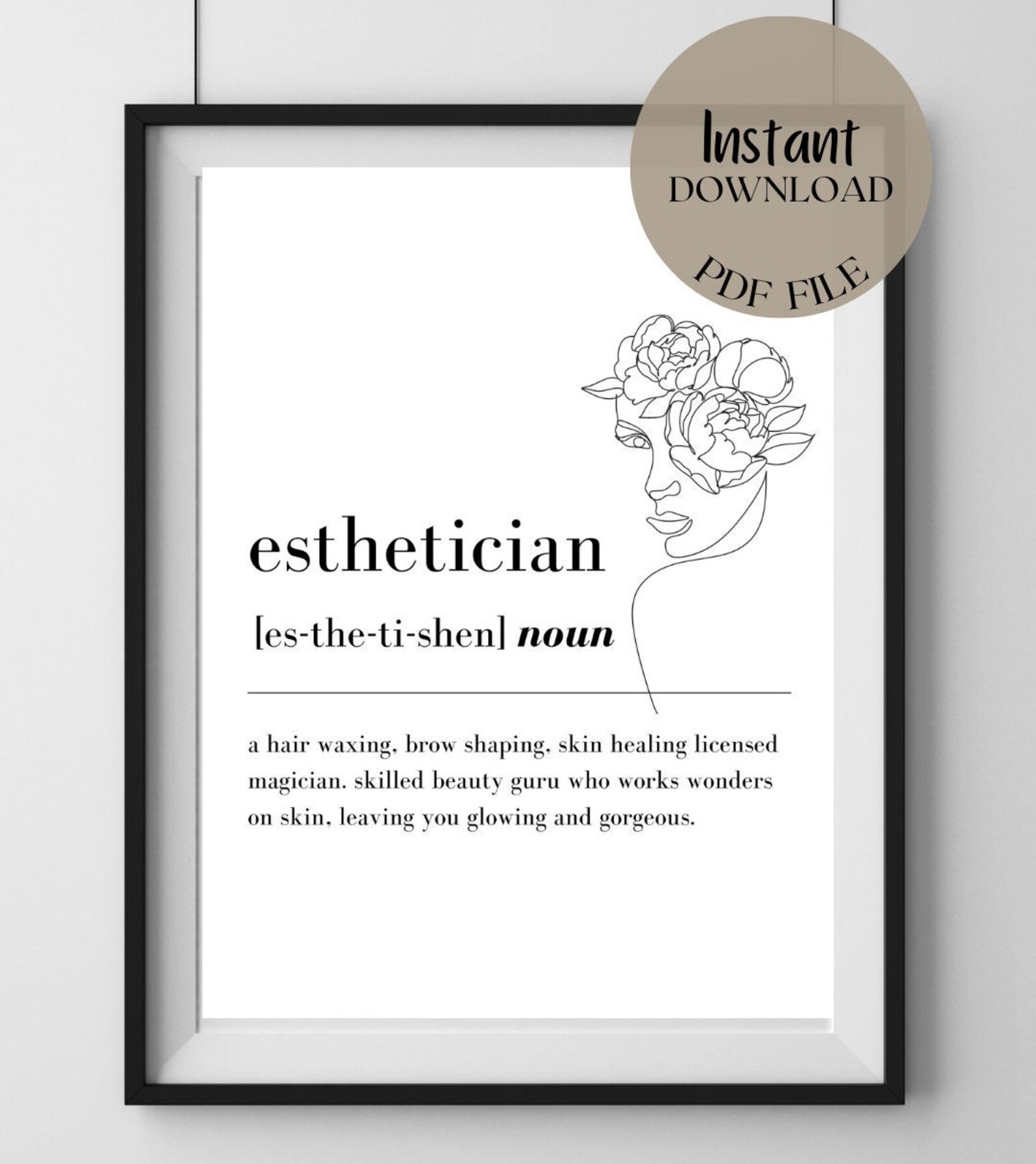 Esthetician Definition | Esthetician Decor | Esthetician Gift ...
