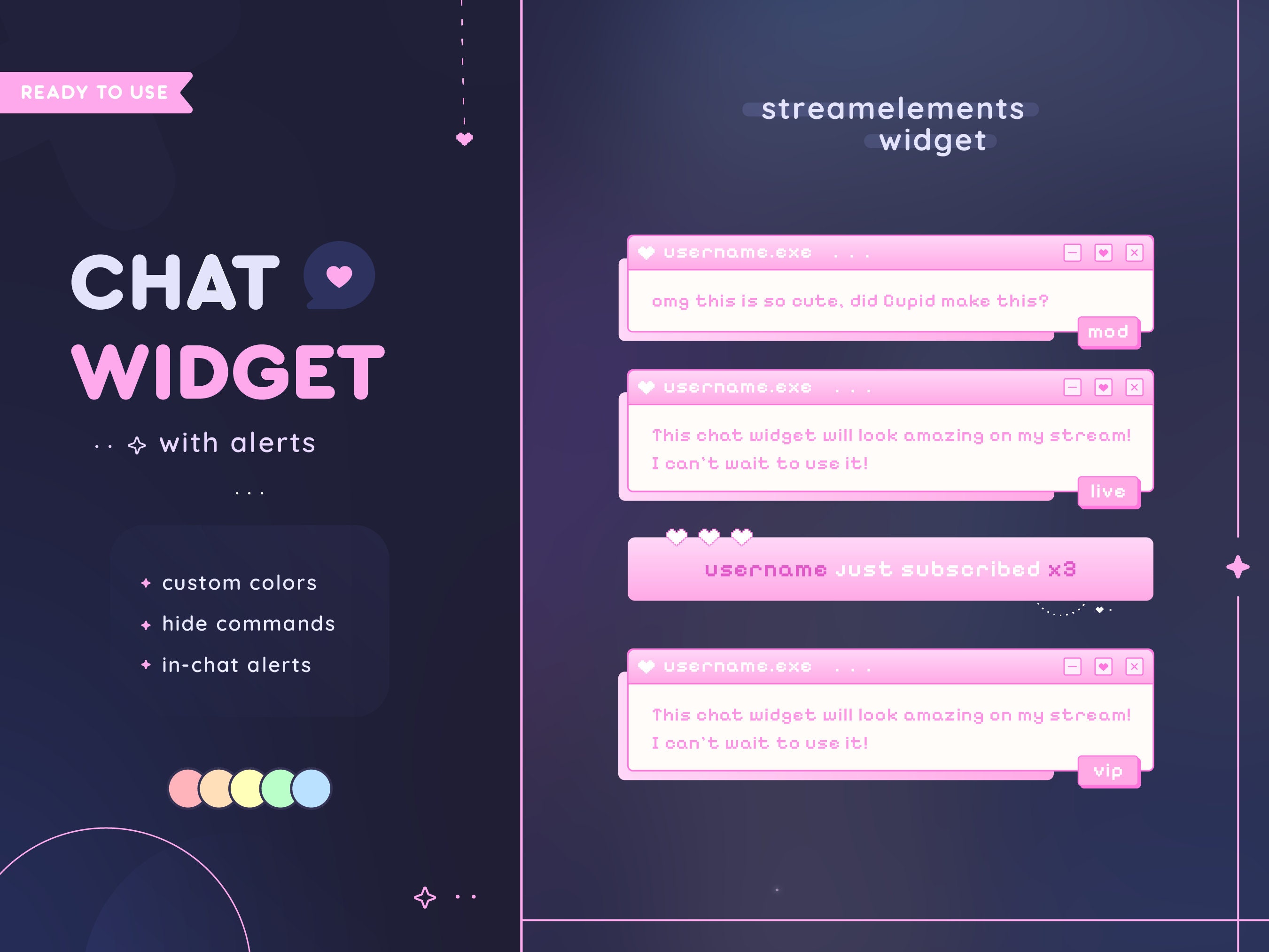 Retro Pixel Chat Widget With Alerts Customizable Animated Message ...