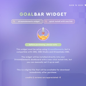 Cozy Flower Stream Goal Widget for Twitch Streamers | Fully ...