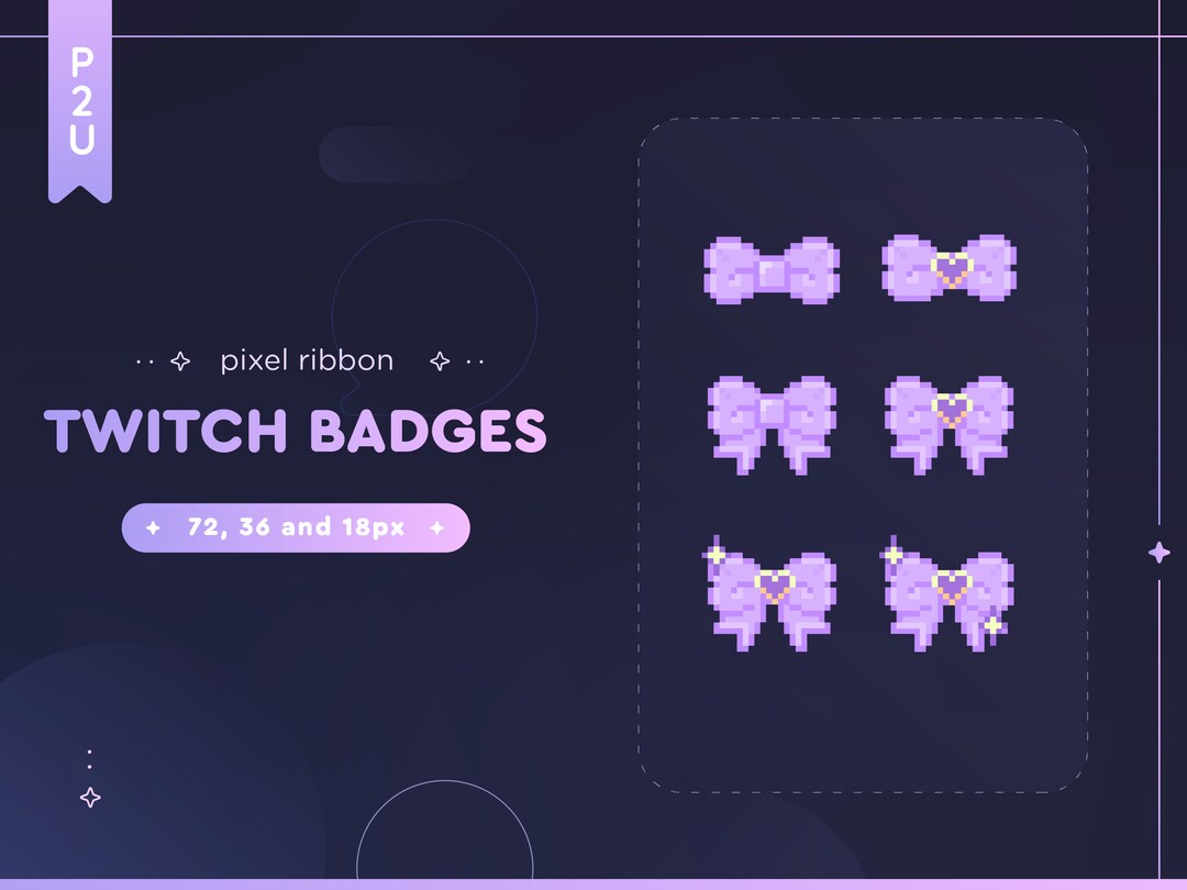 6x Purple Ribbon Sub Badges for Twitch | Twitch Channel Badges | Twitch ...