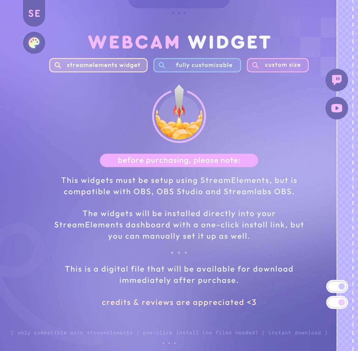Animated Gradient Webcam Border Widget With Glow, Streamelements ...