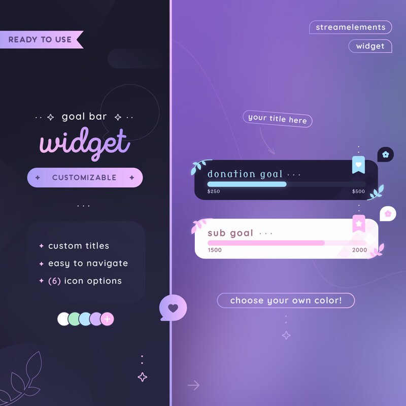 Sub Goal Widget - Etsy