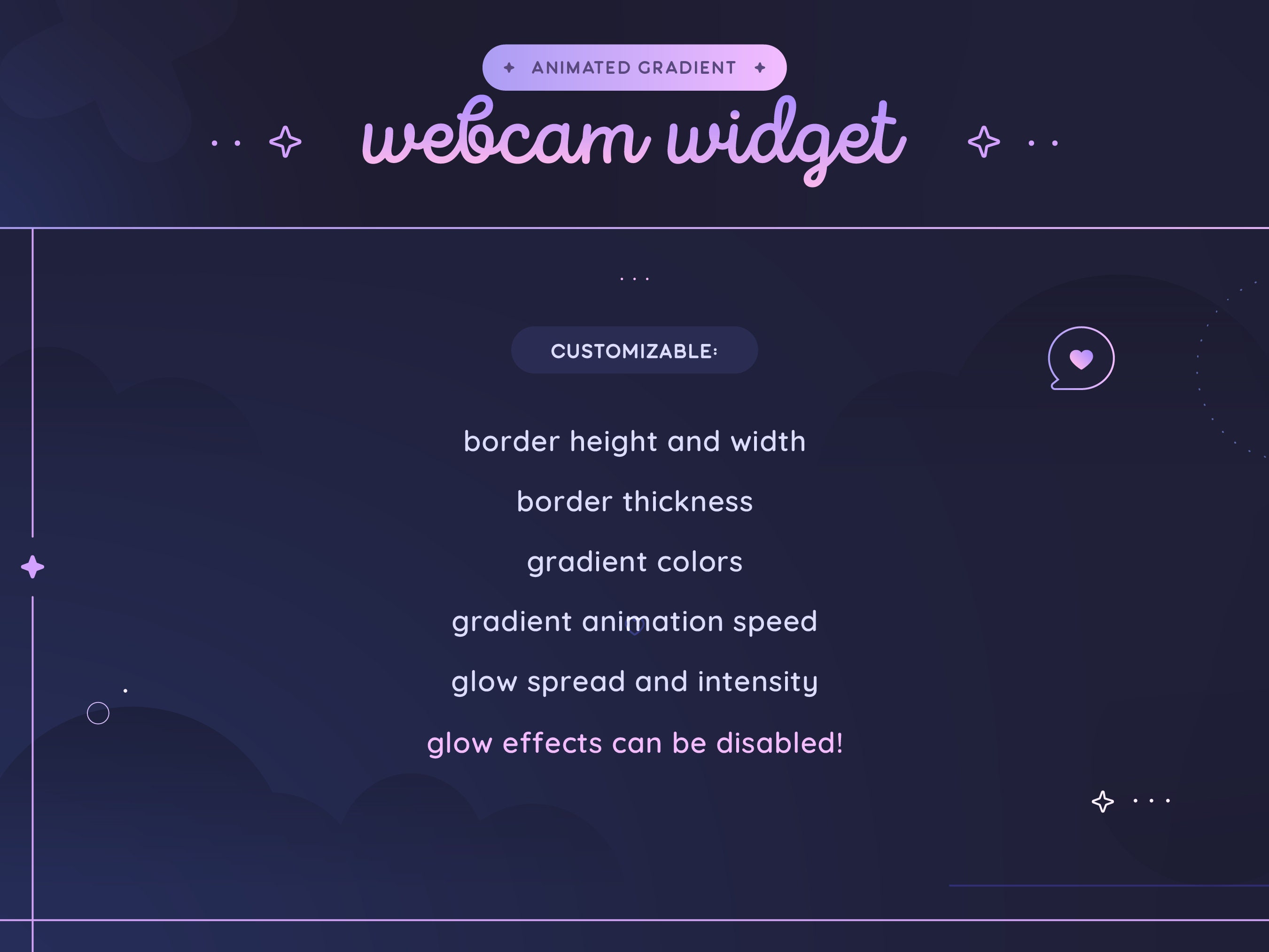 Animated Gradient Webcam Border Widget With Glow, Streamelements Fully ...