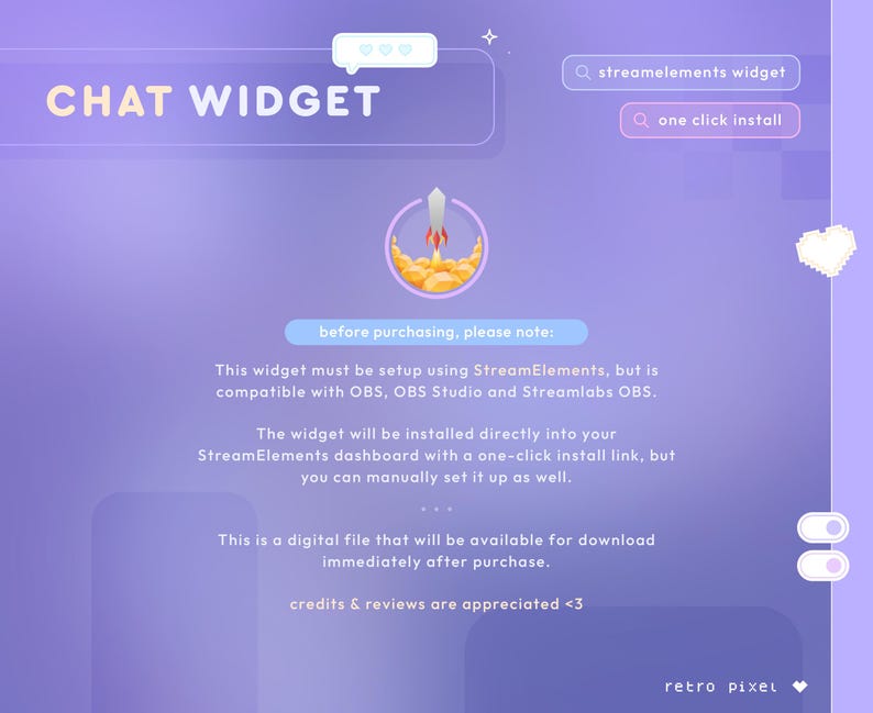 Retro Pixel Chat Widget With Alerts | Customizable Animated Message ...