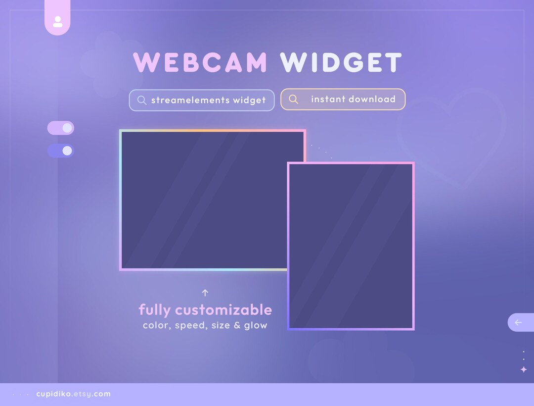 Animated Gradient Webcam Border Widget With Glow, Streamelements ...
