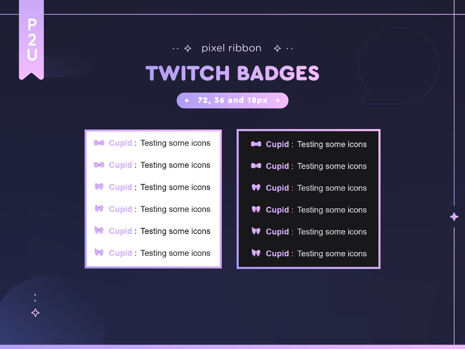 6x Purple Ribbon Sub Badges for Twitch | Twitch Channel Badges | Twitch ...