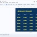 Jeopardy Game Template - Etsy