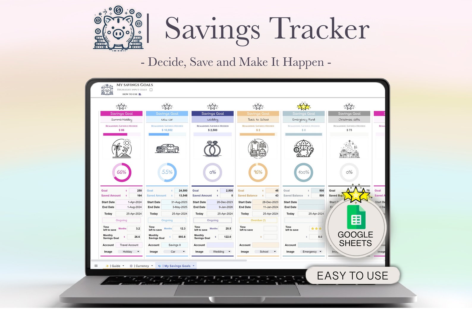 Smart Savings Tracker | Savings Challenge - Achieve Your Financial Goal ...