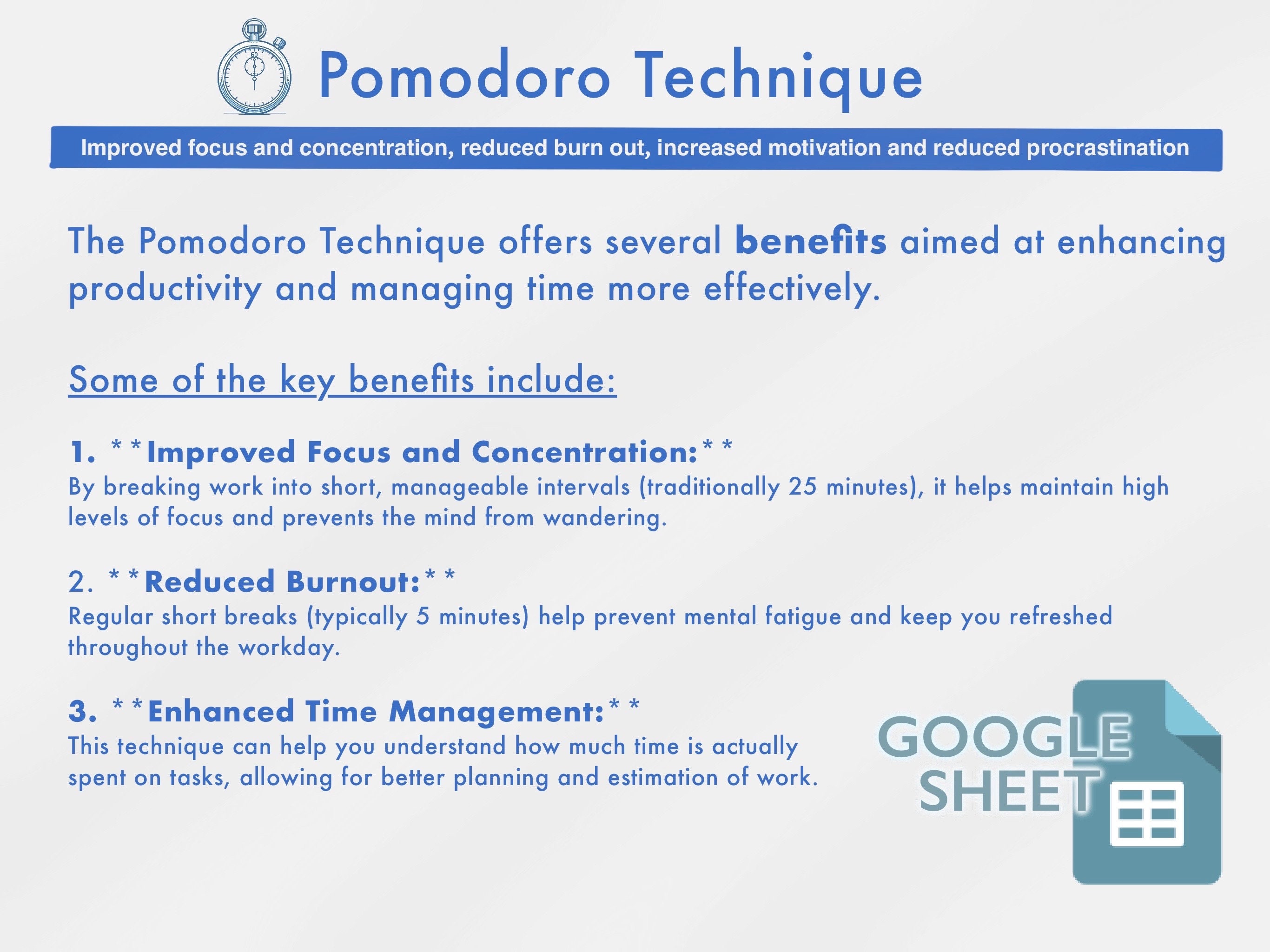 Pomodoro Task Doer - Google Sheets 2025 Productivity Planner Template ...