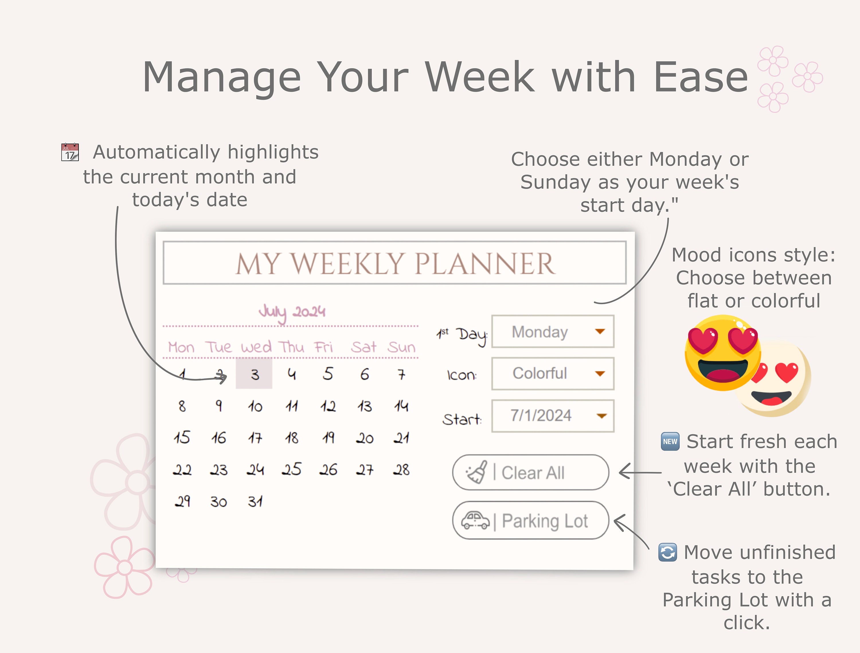 Ultimate Weekly Planner | Digital Weekly Planner Template ...