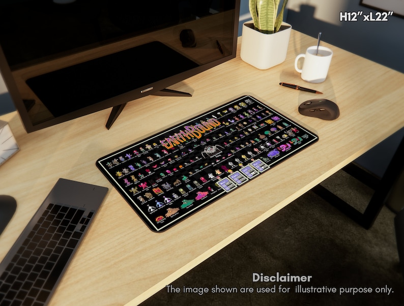 RPG Desk Mat Earthbound Bestiary, High Resolution, 2 Sizes Available XL ...