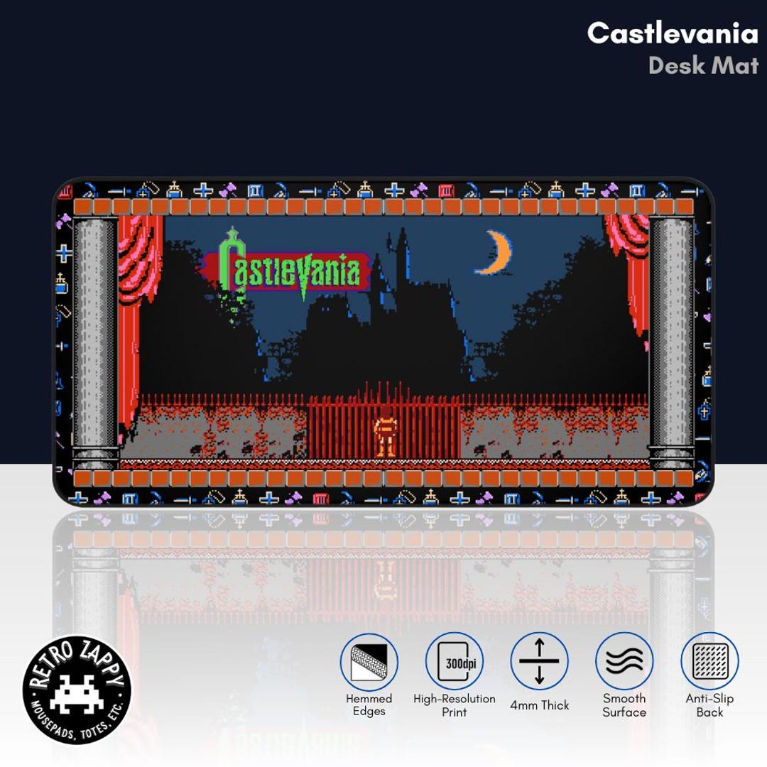 Retro Gaming Desk Mat Castlevania, High Resolution, Available in 2 ...