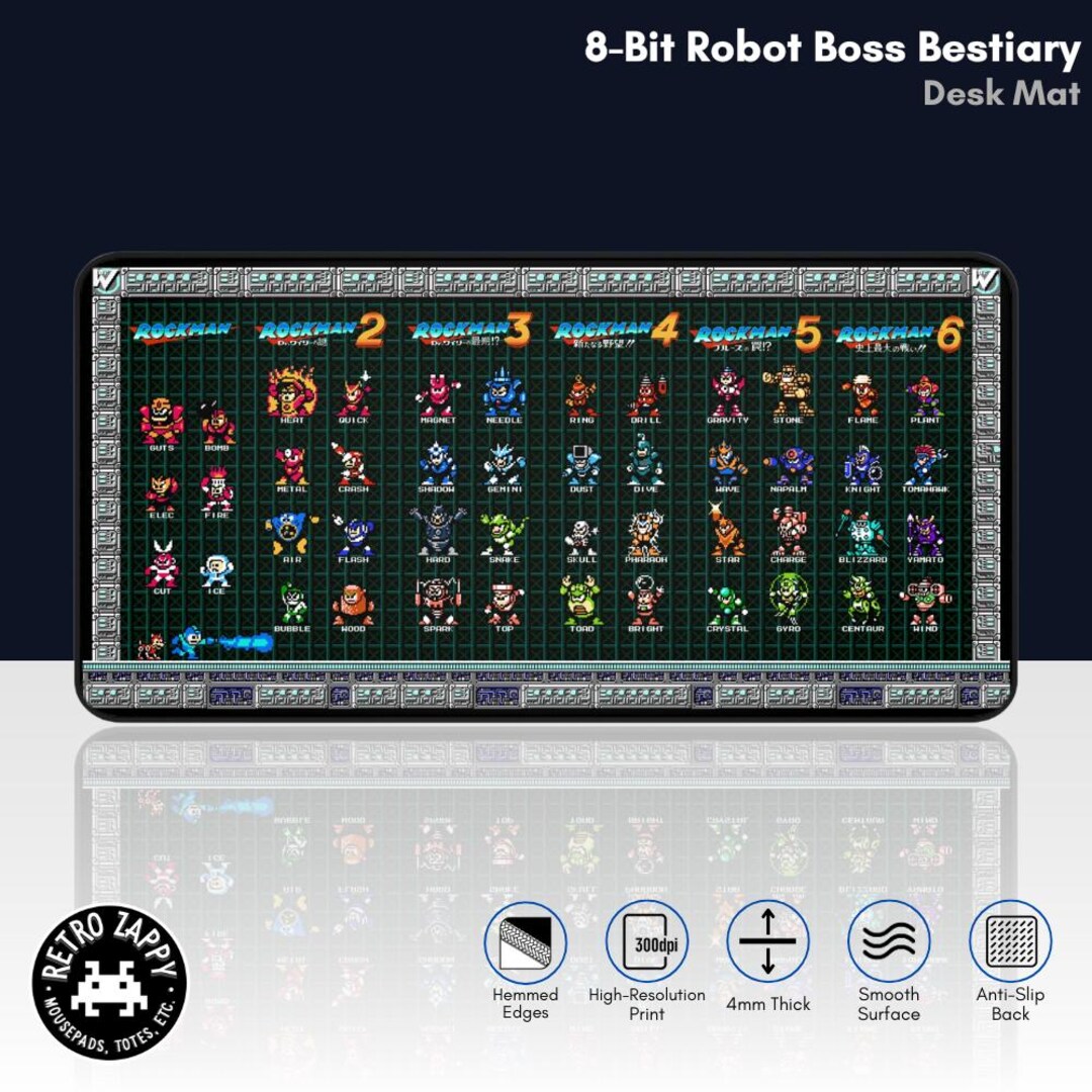 Rockman NES Maverick Desk Mat – XL / XXL Gaming Mouse Pad, Extended ...