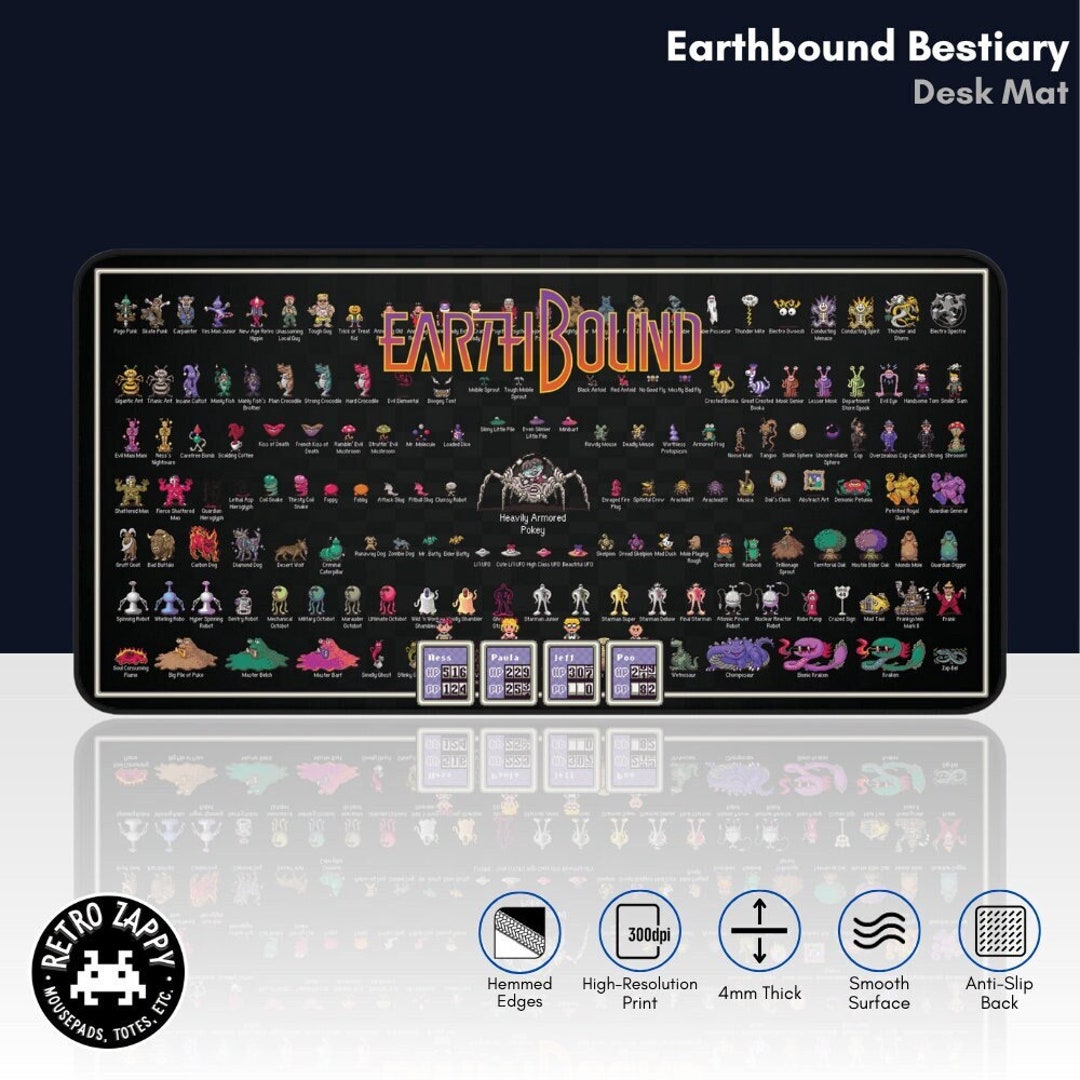 RPG Desk Mat - Earthbound Bestiary, High Resolution, 2 Sizes Available ...