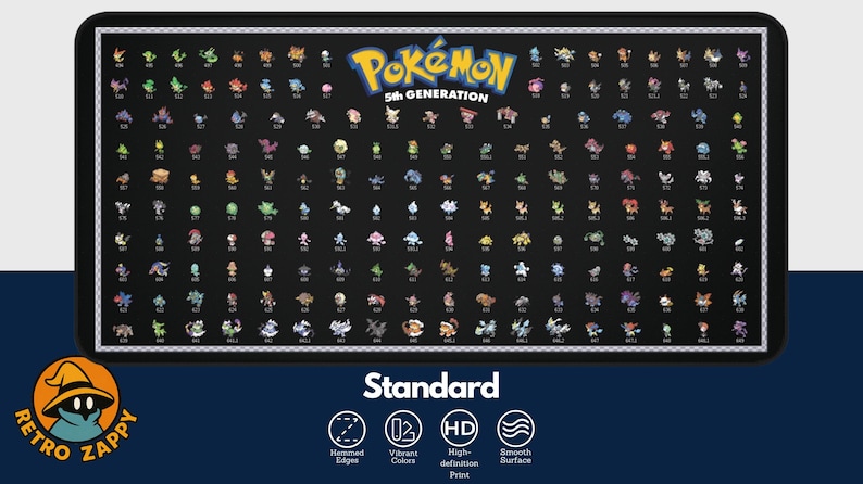 Pokemon, Sun & Moon Generation 5 – XL / XXL Gaming Mouse Pad, Extended ...