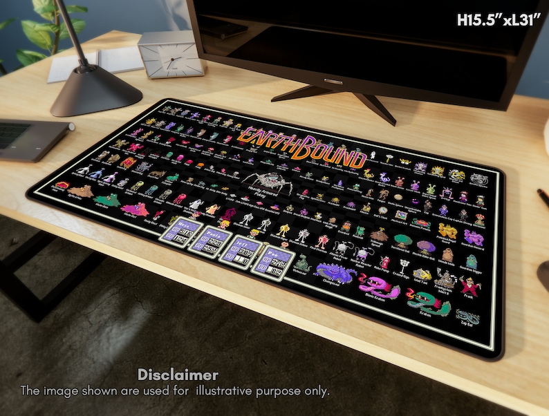 RPG Desk Mat Earthbound Bestiary, High Resolution, 2 Sizes Available XL ...