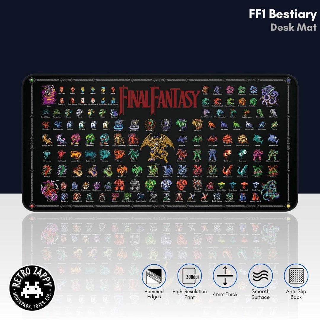 RPG Desk Mat FF1 Bestiary High Resolution 2 Sizes - Etsy UK