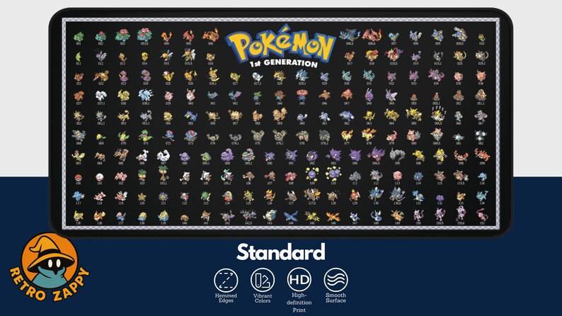 Pokemon, Sun & Moon Generation 1 – XL / XXL Gaming Mouse Pad, Extended ...