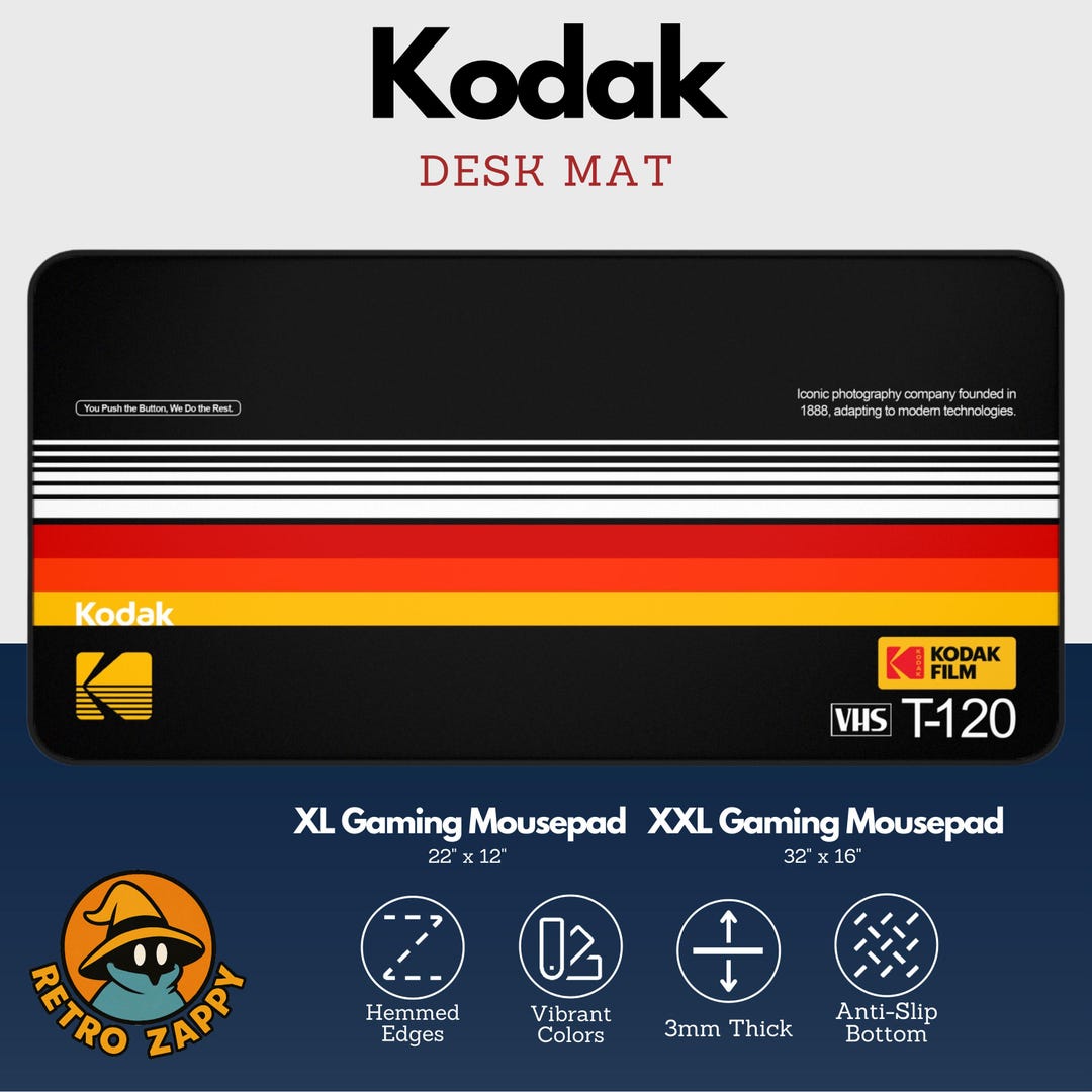 Kodak VHS Collection - Gaming Desk Mat, Two Variations, Different Sizes ...