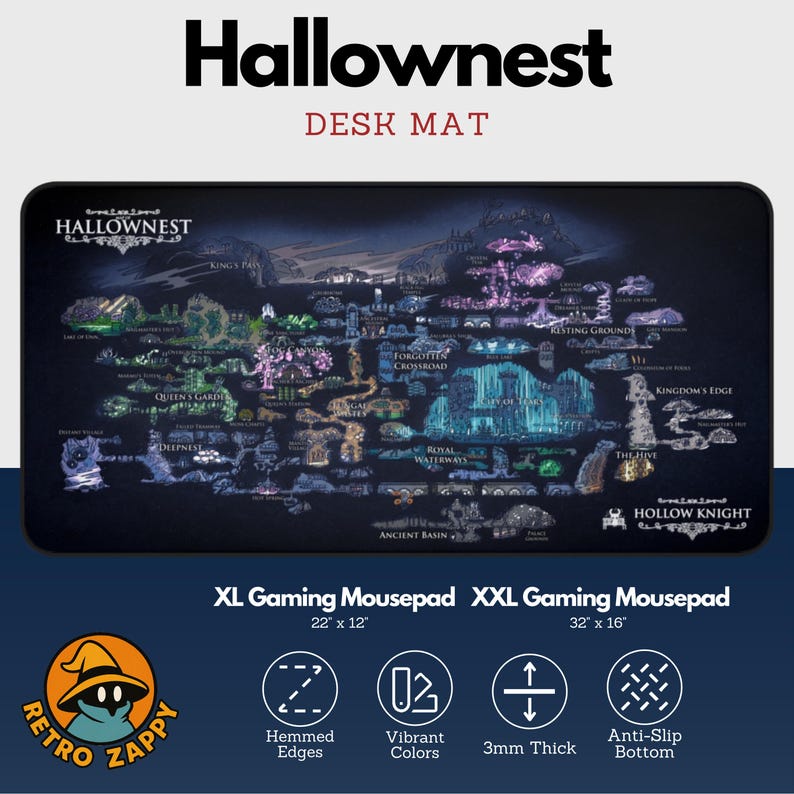 Hollow Knight Hallownest Desk Mat – XL / XXL Gaming Mouse Pad, Extended ...