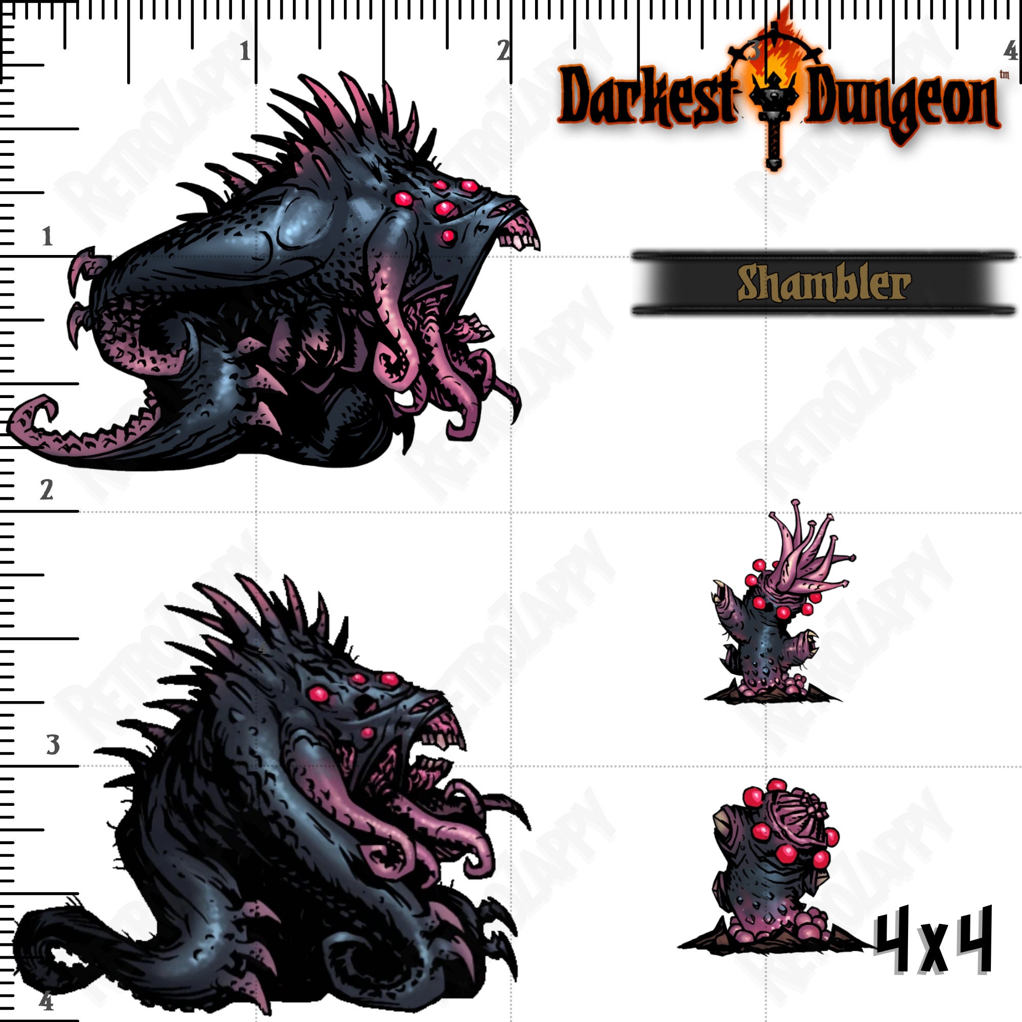 Darkest Dungeon Sticker Pack Shambler, High Resolution, 2 Sizes ...
