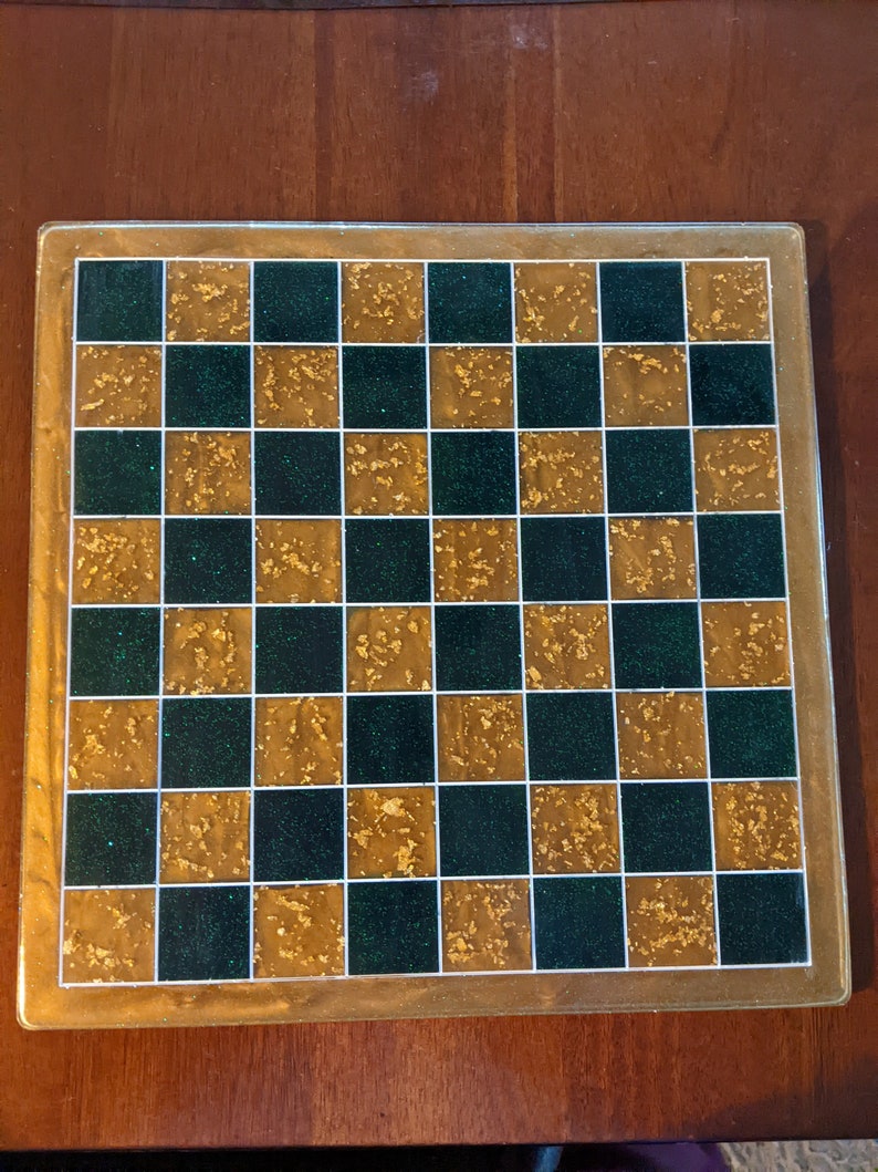 Custom Made Colorful Sparkly Glow-in-the-dark Chess BOARD ONLY - Etsy
