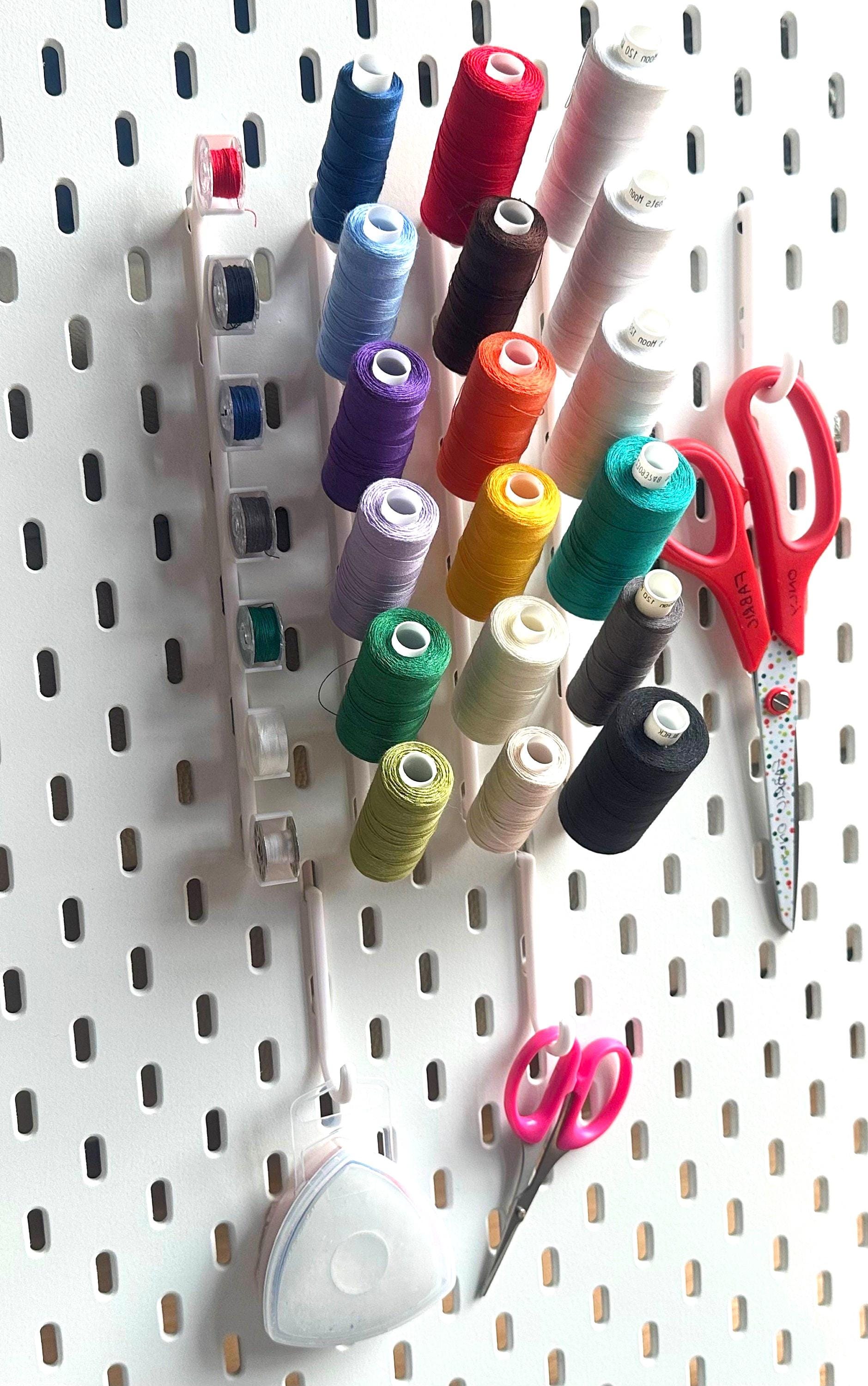 Thread & Bobbin Holders Sewing Organizer - Compatible With IKEA Skadis ...