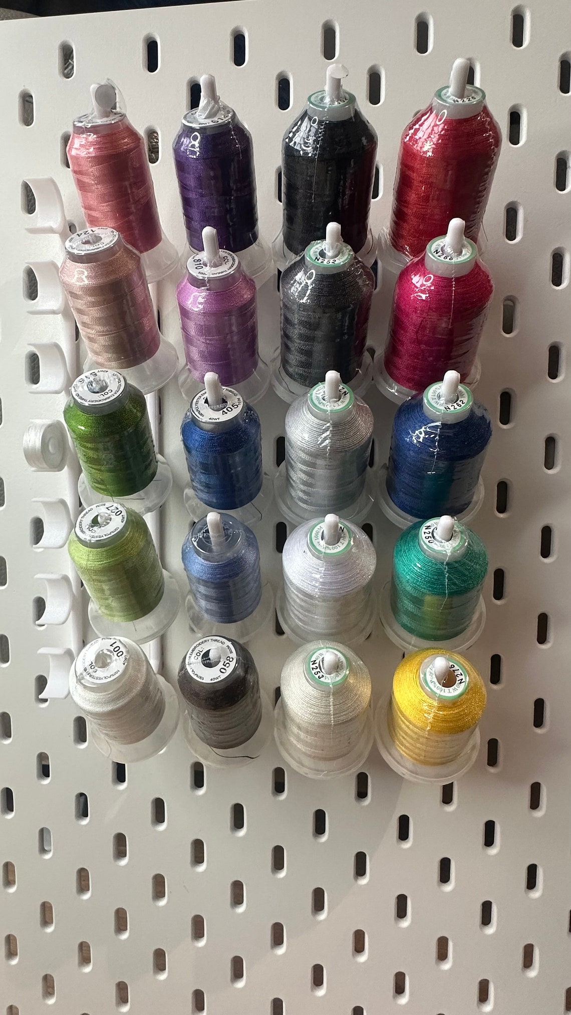 Sewing & Embroidery Thread Storage System - Compatible With IKEA Skadis ...