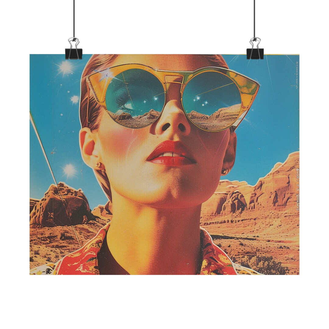 80s/90s Futuristic Trippy Tron Wall Art - Etsy