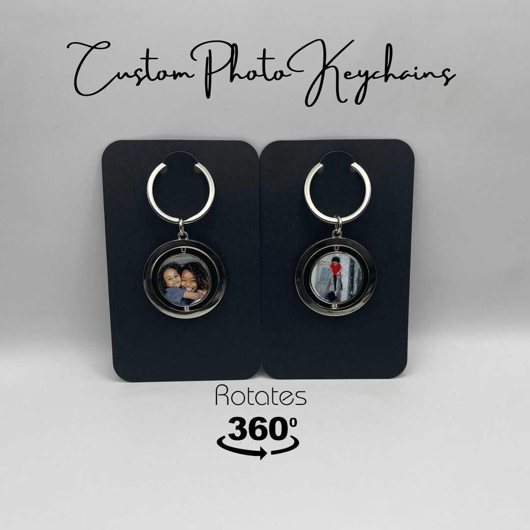 Custom Rotating Photo Keychain, Custom Keychain, Gifts for Him, Gifts ...