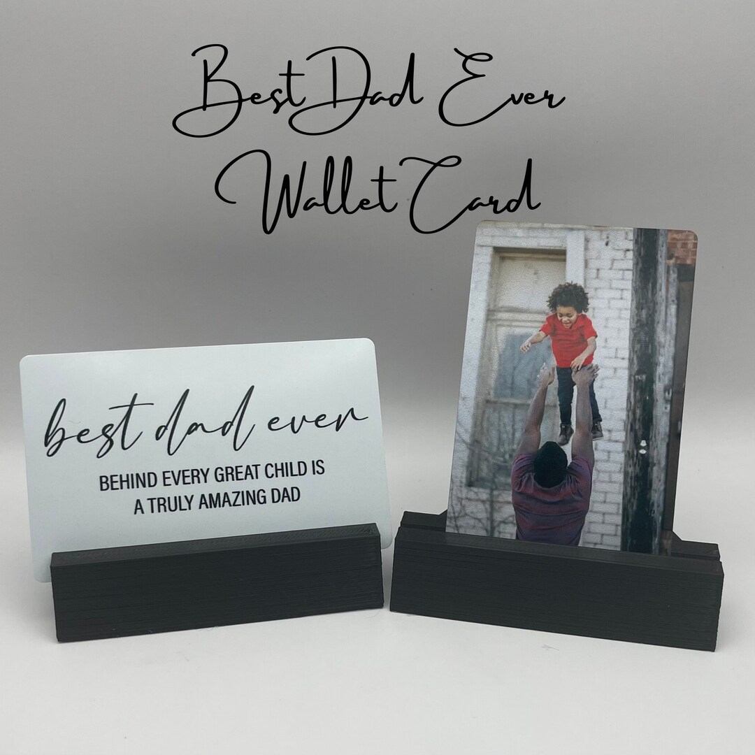 Best Dad Ever Custom Photo Wallet Card for Dad Father's Day Gift ...