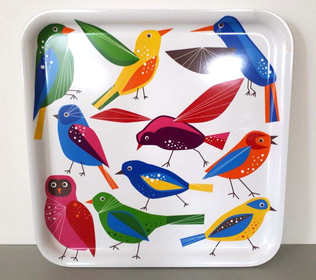 Marilynsvintagenl- Vintage IKEA BIRD TRAY Ikea Bärbar Serving Tray ...