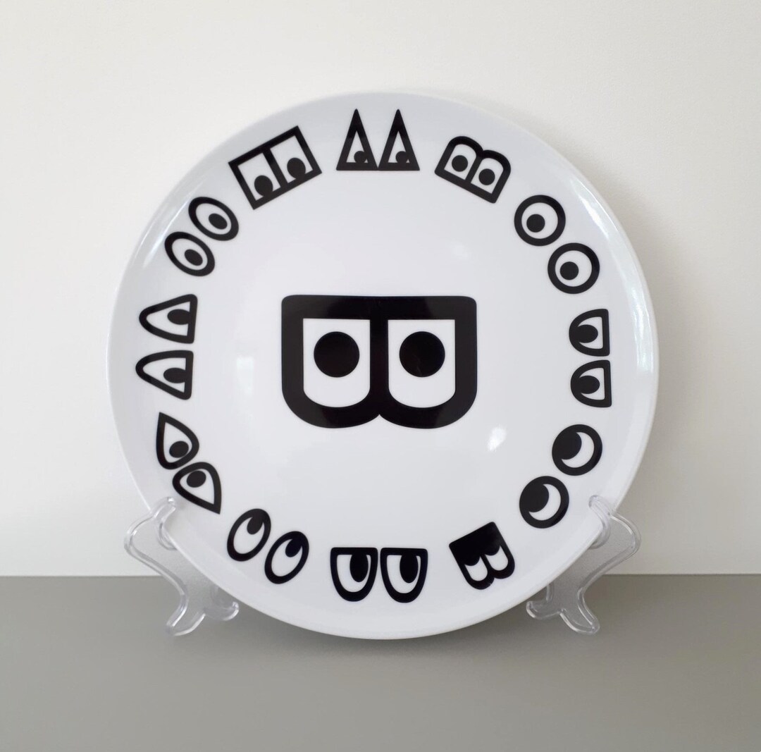Ikea Glodande Multiple Eyes DINNER PLATE - Large Ø 28 Cm / 11'' Black ...