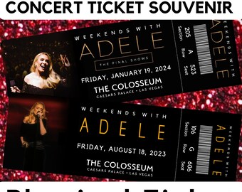 Custom Printed Fake Concert Ticket / Sporting Event Ticket / - Etsy