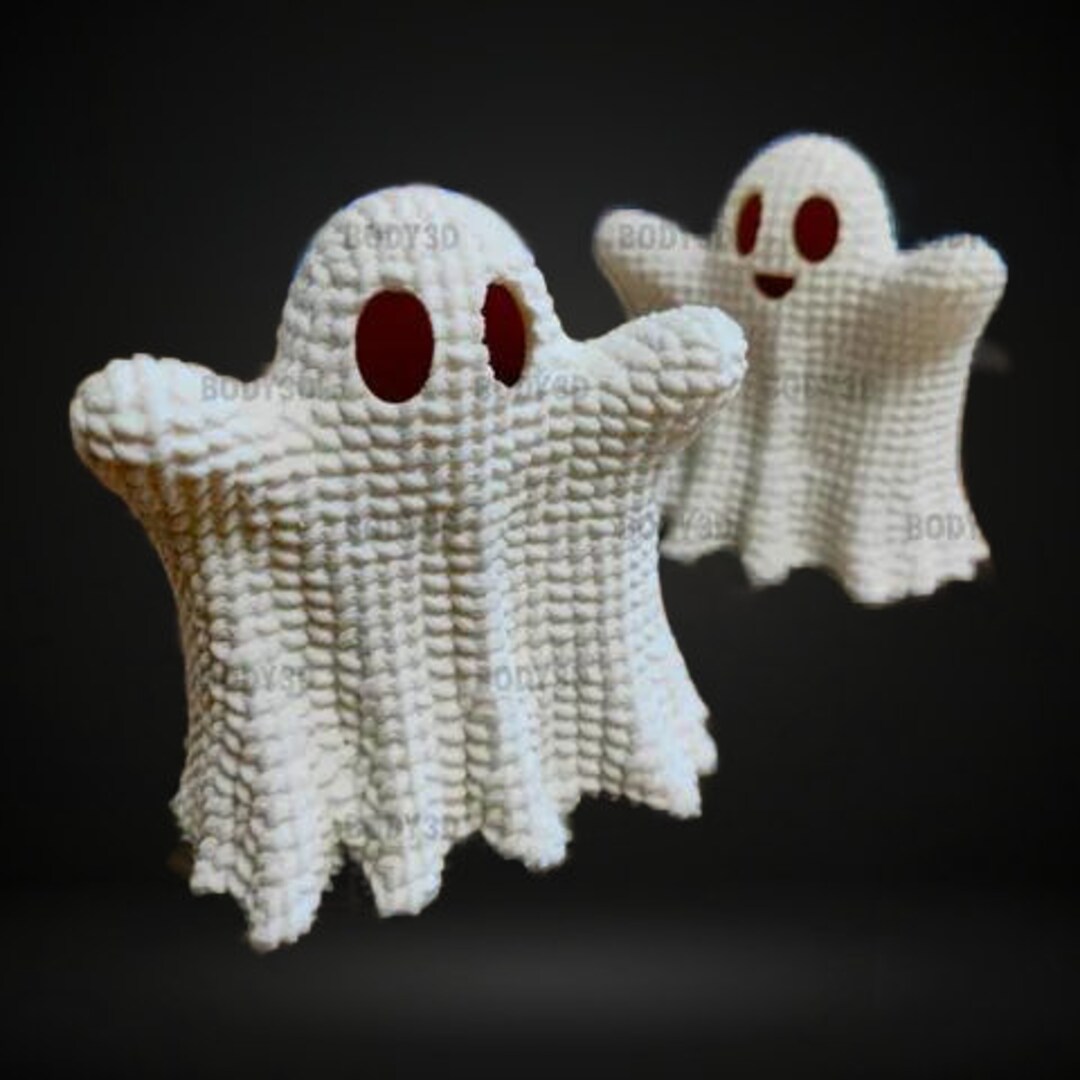 Crocheted Ghost / 3D Printed Ghost / Halloween / Toy / Gift / Ghost ...