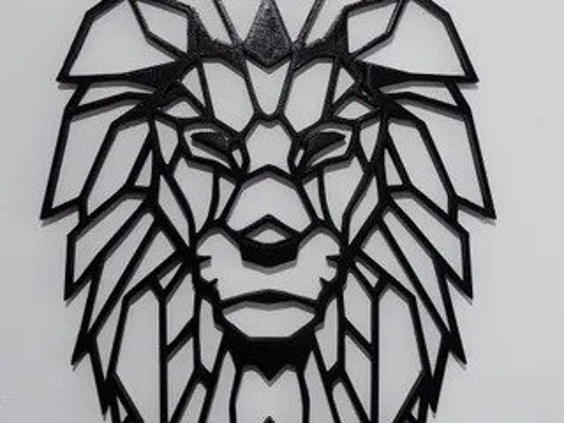 Geometric Animals / 3D Printed Geometric Animals / Lion / Wolf / Dear ...