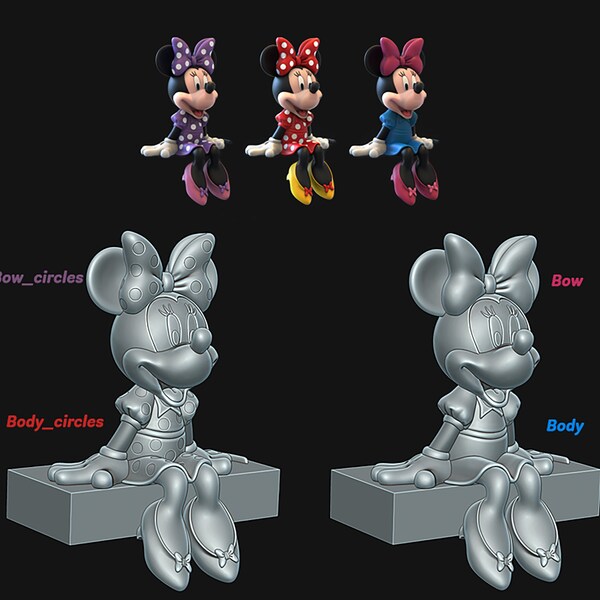 Minnie Mouse 3d Stl - Etsy