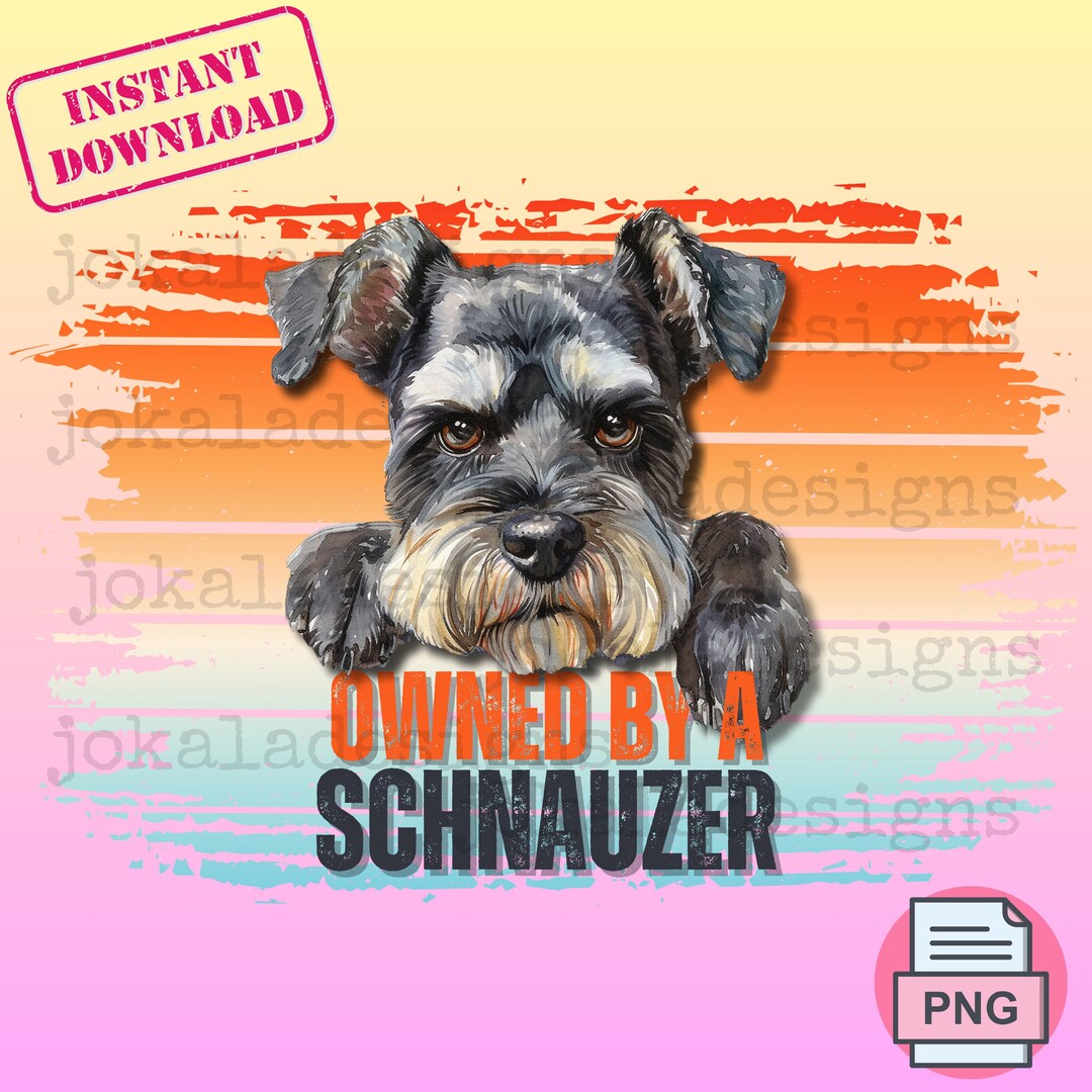 Schnauzer PNG, Schnauzer Owner, Tshirt Design, Dog Digital Art Download ...