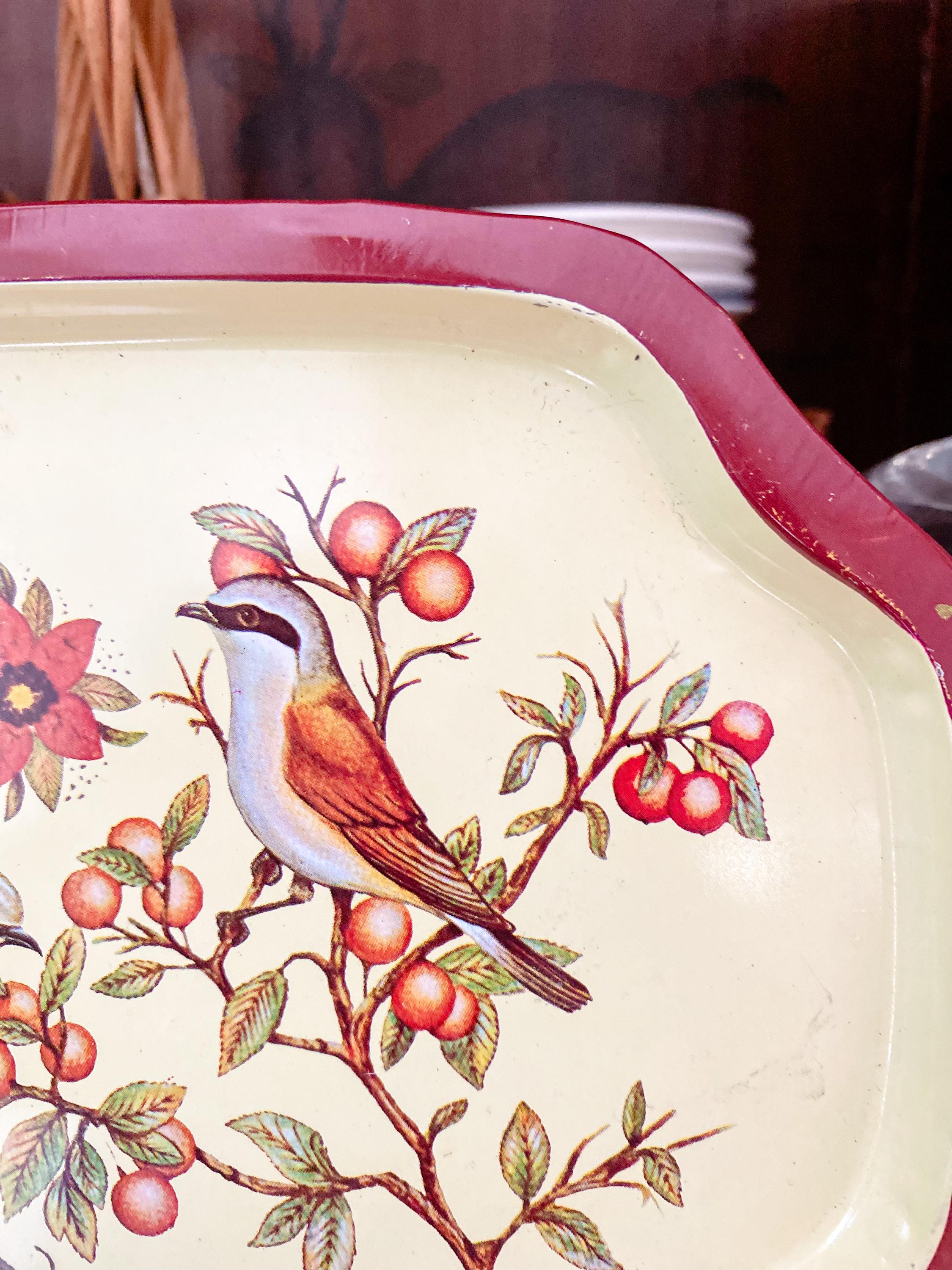 VINTAGE MCM Metal Tea Tray / Fall Decor / Mid Century Modern Mini ...