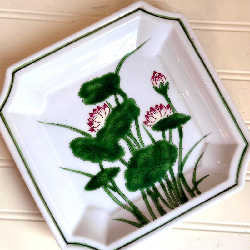Asian Lotus Plate - Etsy
