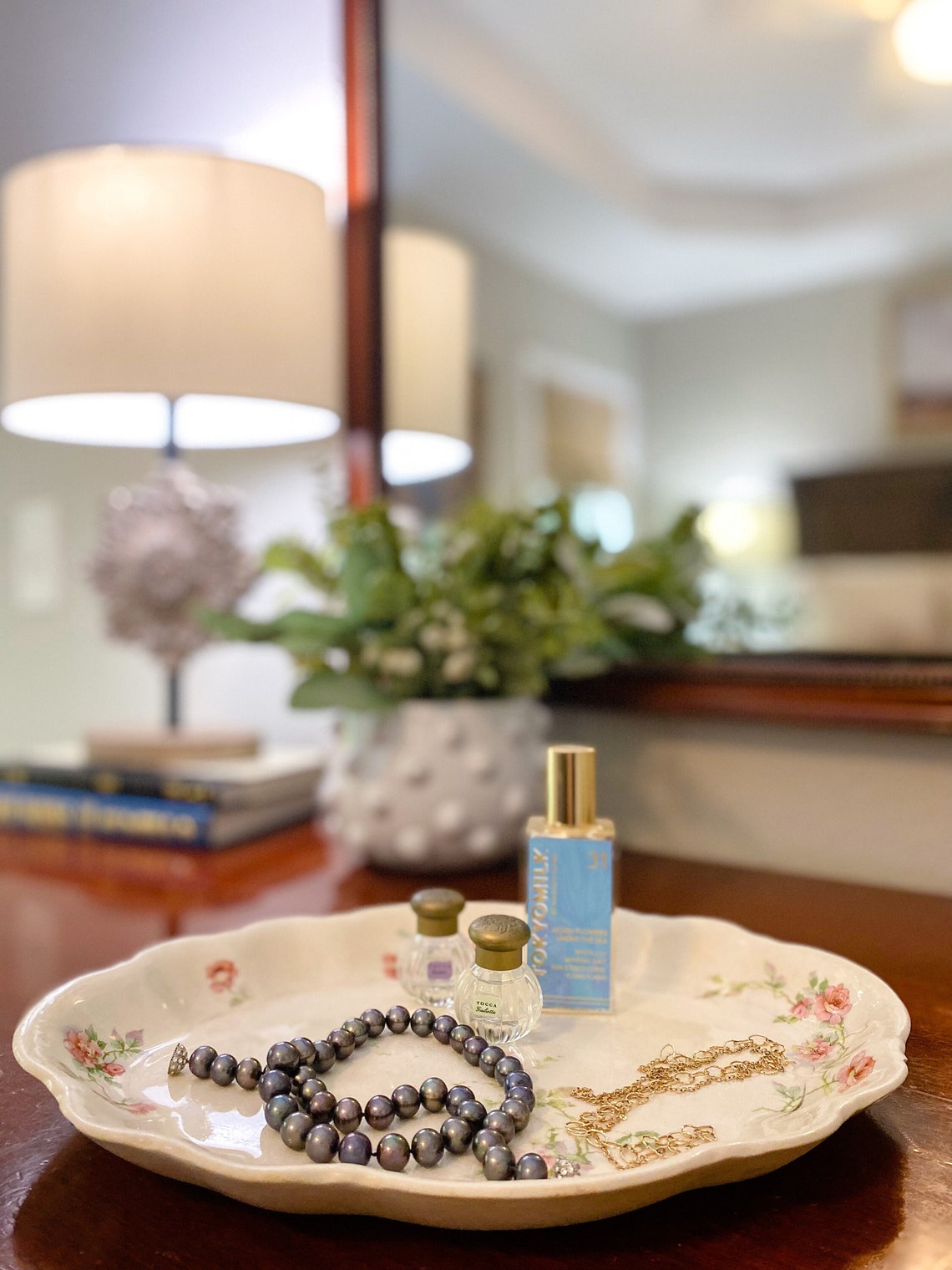 Homer Laughlin Hudson Floral Vintage Platter Rose Pattern Vintage ...