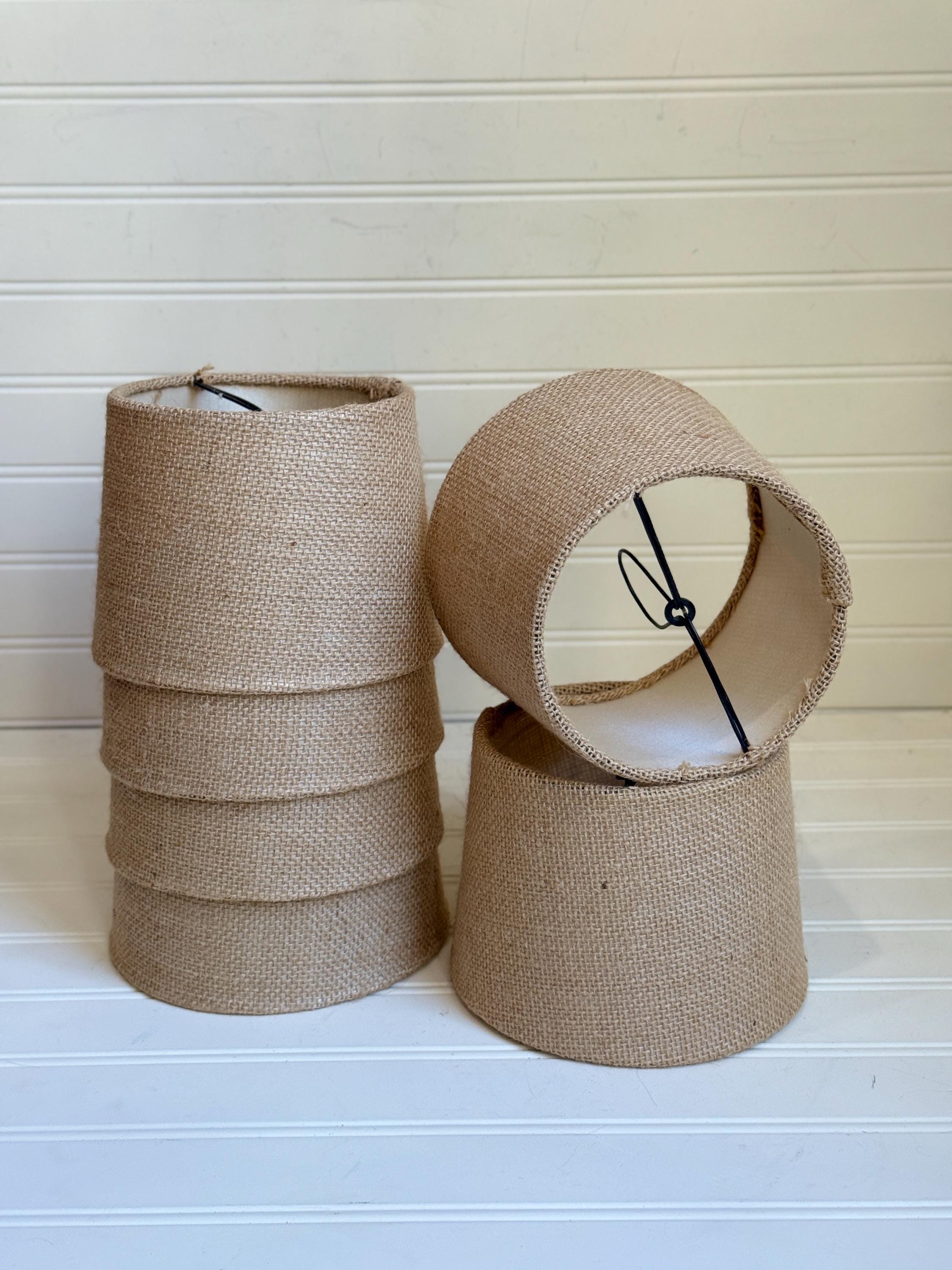 Burlap Lamp Shade – Natural Jute, Rustic Farmhouse Lighting - Etsy